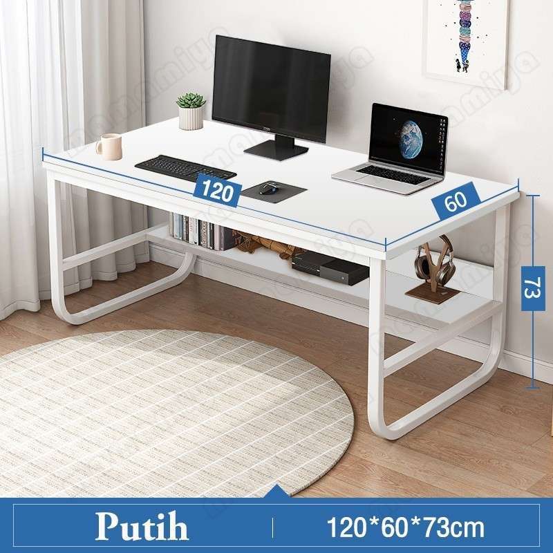 Promo Ra Meja Kantor Putih/meja Kerja Ergonomi - 120×60×73cm Diskon 53% ...