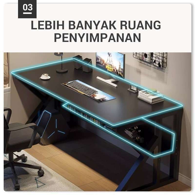 Promo Meja Gaming / Meja Komputer / Meja Gamin Diskon 53% Di Seller ...