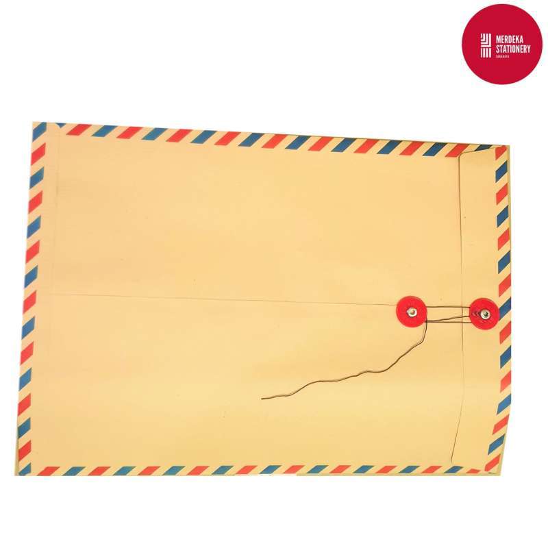 Jual (10 Lembar)amplop/envelope/surat Coklat Airmail/air Mail Tali 312 ...