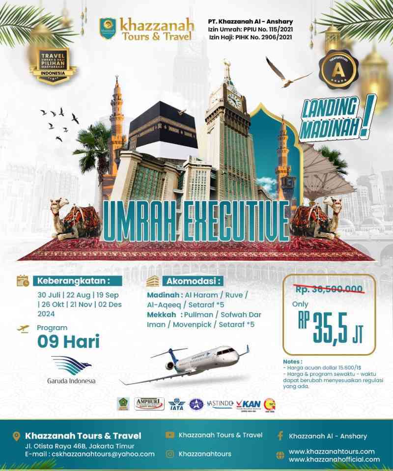 Jual Umrah Executive 09h By Garuda Airlines Di Seller Khazzanah Tours ...