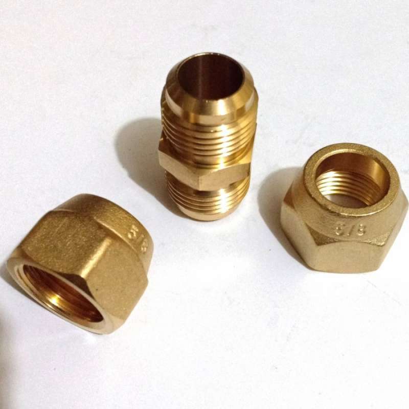 Promo Dobel Nepal Nut 5/8 Set Kuningan Sambungan Pipa Tembaga Ac Nepal ...