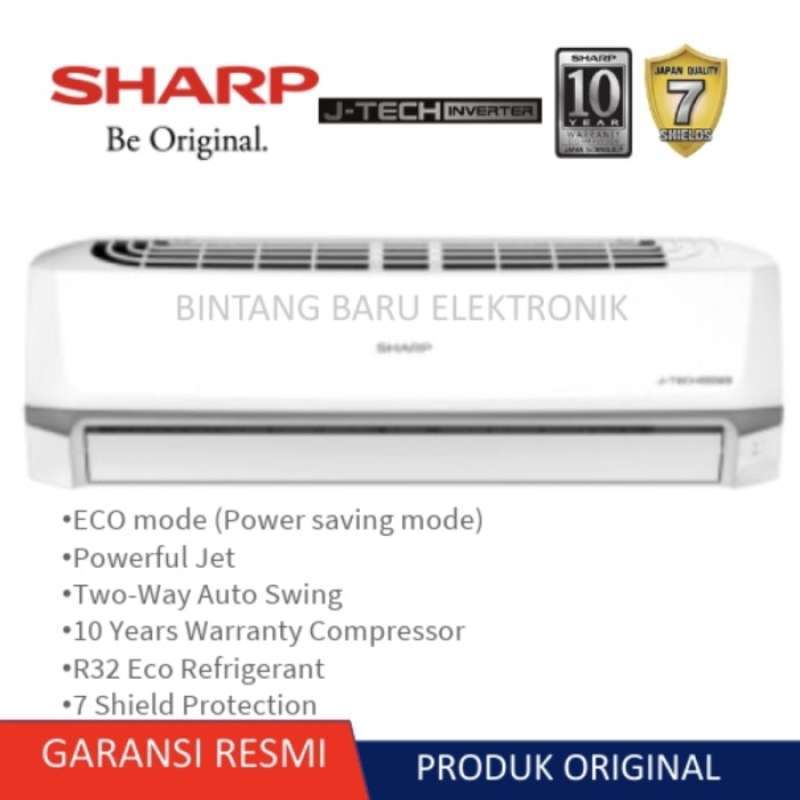 Promo Ac Sharp J-tech Inverter R32 Ah-x6zy 1/2pk 1/2 0.5 Pk Powerful ...