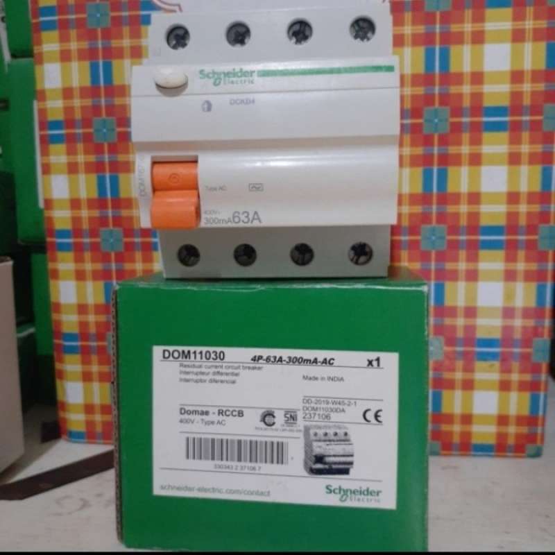 Promo Schneider Rccb Elcb 63a 300ma 3p+n Domae Elcb Domae 3p 63a 300ma ...