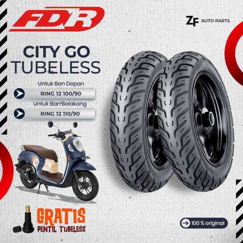 Promo Sepasang / Satuan Ban Motor Scoopy Ring 12 Fdr City Go Tubeless ...