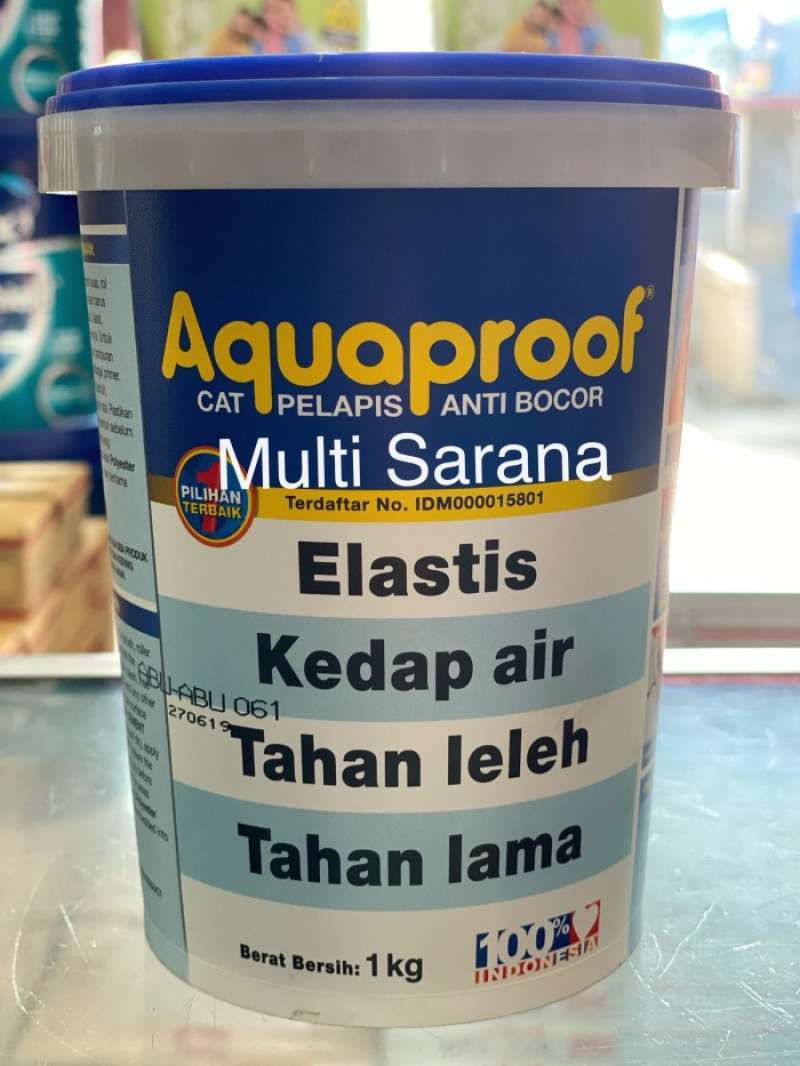 Promo Aquaproof 1 Kg Cat Pelapis Anti Bocor Waterproofing Elastis - Abu ...