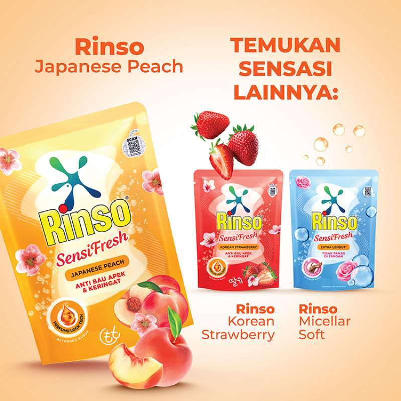 Promo Rinso Sensi Fresh Japanese Peach Detergent Cair [360 Ml] Free ...