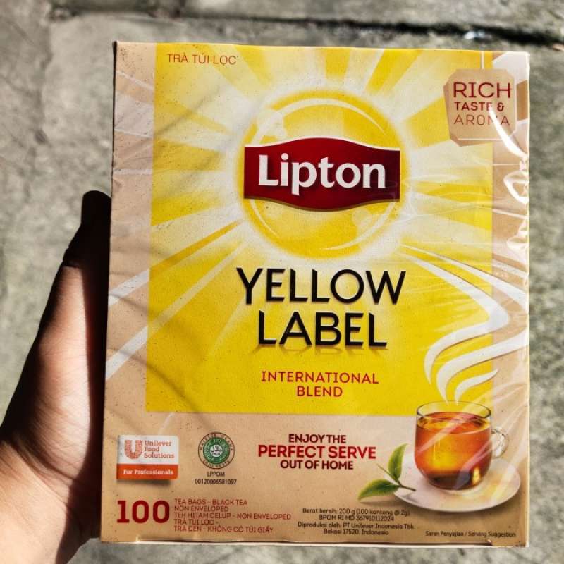 Jual Lipton Yellow Label Black Tea Non Envelope 100teabags Di Seller ...