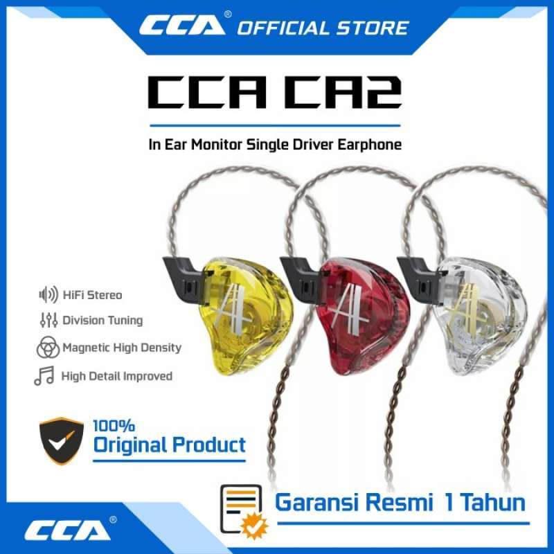 Jual Kz X Cca Ca2 With Mic 1dd In Ear Monitor Single Driver Earphone - Merah Di Seller Noelle ...