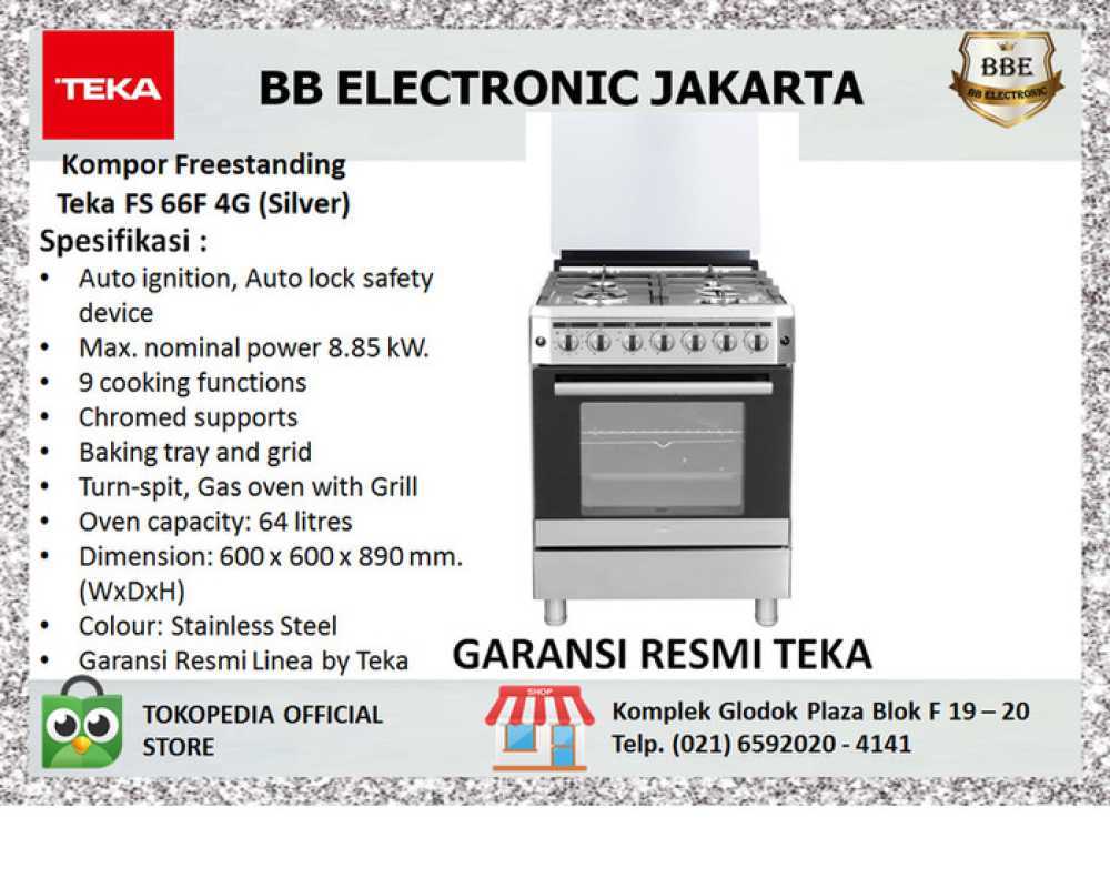 Jual Freestanding Teka Fs 66f 4g Di Seller Owl Store - Cengkareng Timur, Kota Jakarta Barat | Blibli