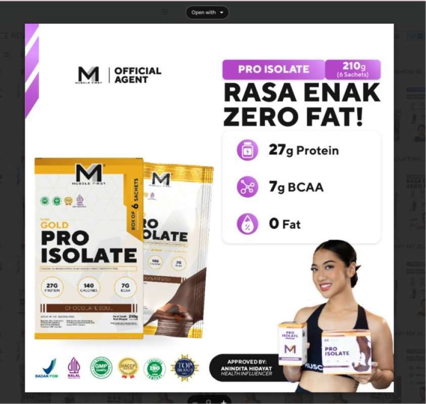 Promo Muscle First Pro Isolate Box Series Isi 12 Sachet Whey Isolate M1 ...