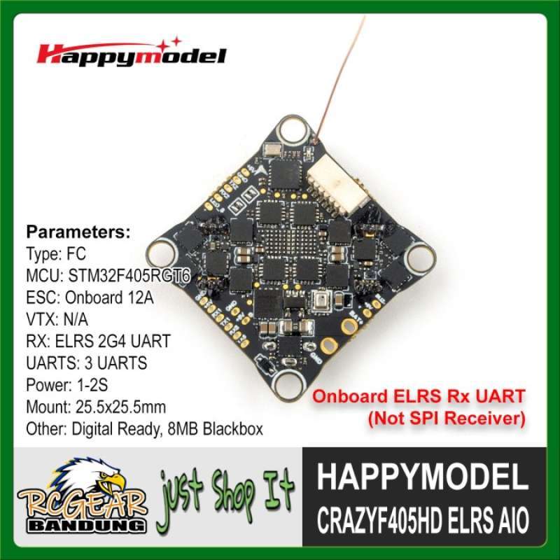 Jual Happymodel Crazyf405hd Elrs Aio 1-2s F4 12a Fc Digital Hd Fpv ...