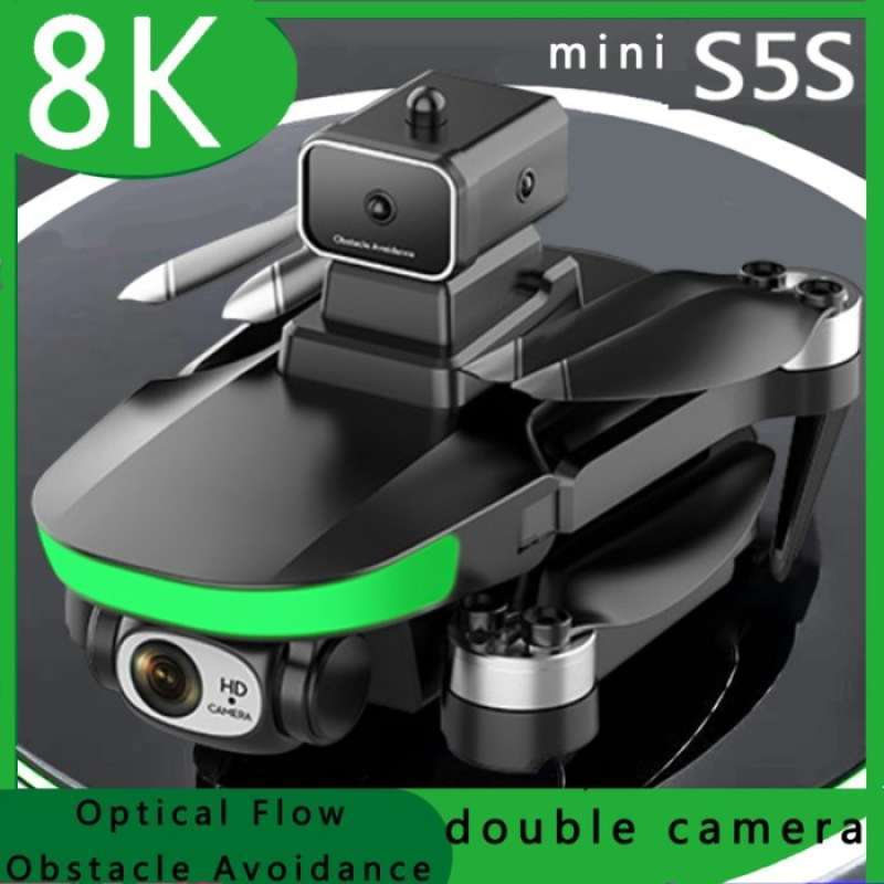 Jual Drone Brushless S5s B5 Dual Camera 8k Optical Flow Sensor Anti Tabrak - B5 Hitam 2 Bat Di ...