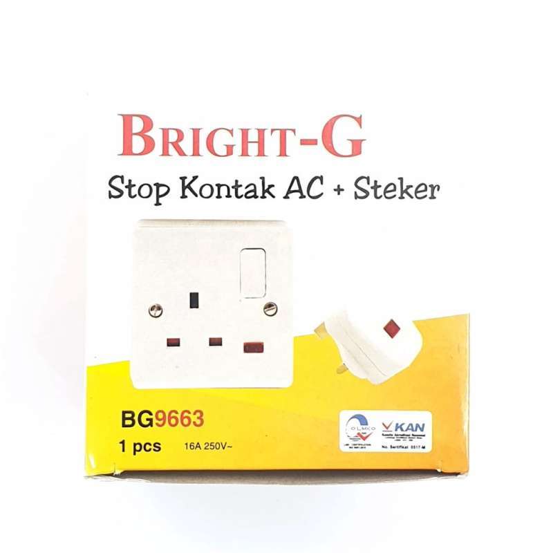 Jual Stop Kontak Ac Set Colokan Ac Steker Dan Box Bright G Stopkontak 3 ...