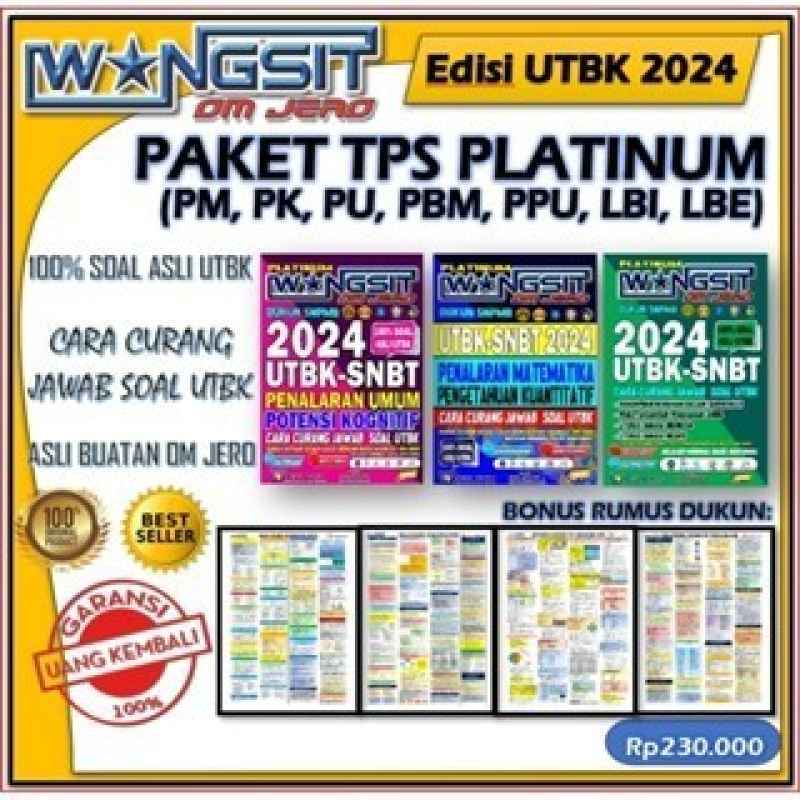 Jual [tps Platinum Utbk 2024] Buku Wangsit Om Jero Utbk Snbt 2024 Di Seller Hachi - Cengkareng ...