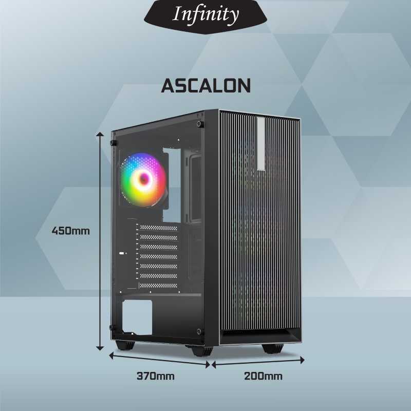 Jual Casing Komputer Infinity Ascalon Gaming Case Tempered Glass Side ...