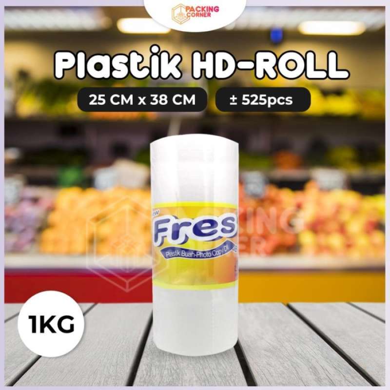 Jual Plastik Hd Roll Buah Sayur Supermarket Fotocopy 1 Kg 25 X 38 Cm ...