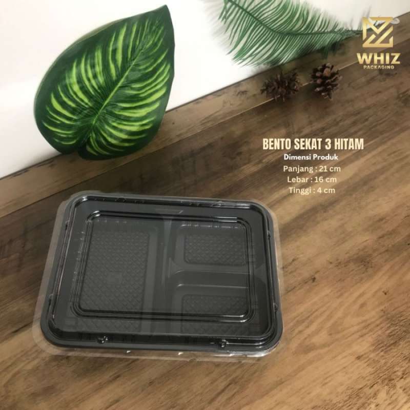 Jual Mika Bento Sekat 3 / Tray Bento / Box Bento / Kotak Bento 50 Pcs ...