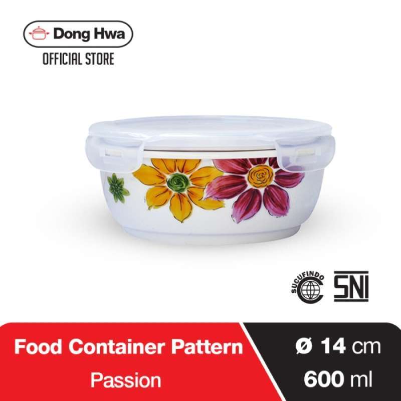 Jual Donghwa Food Container Tempat Makan Keramik Pattern 600ml - 6 ...