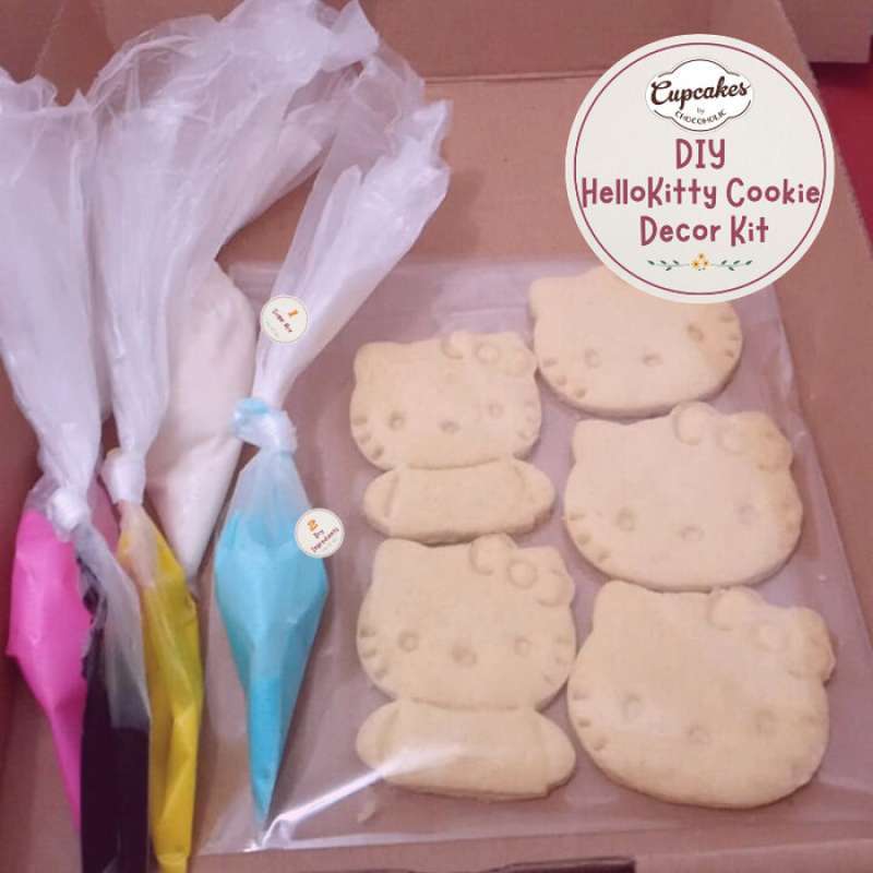 Jual Diy Hello Kitty Cookie Decor Kit, Menghias Cookies Hello Kitty ...