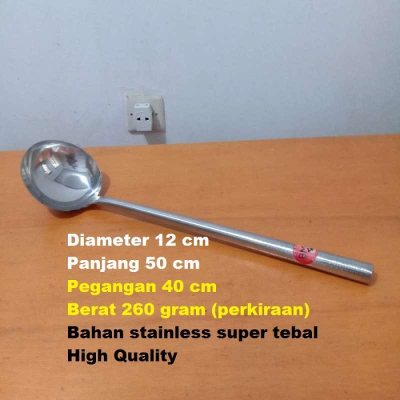 Jual Irus Sendok Sayur Stainless Tebal Besar Diameter 12 Cm Panjang 50 ...