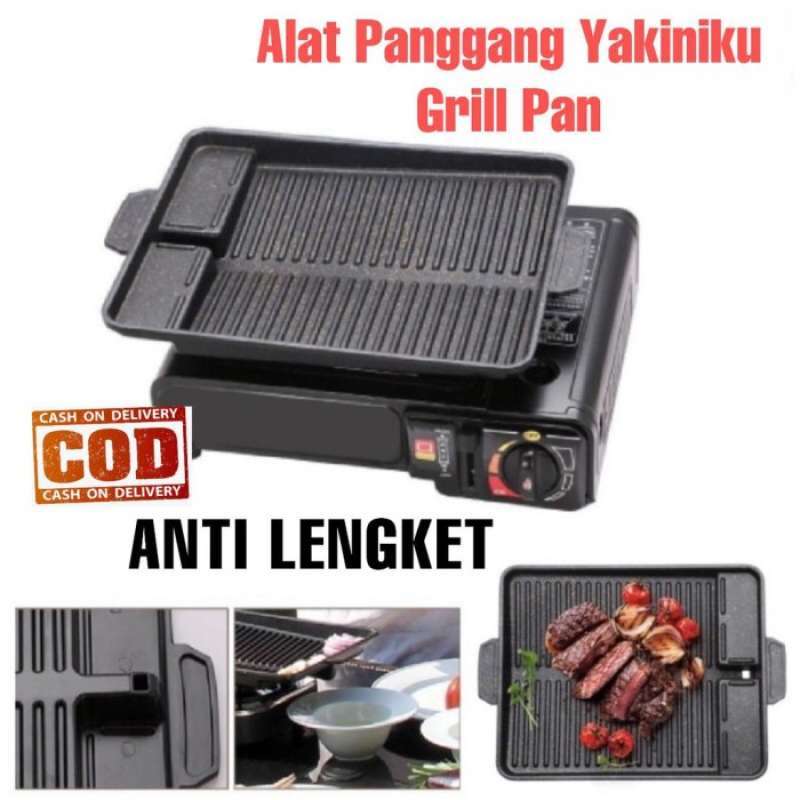 Jual Grill Pan Yakiniku/alat Panggang Bbq Grill Anti Lengket/panggangan ...