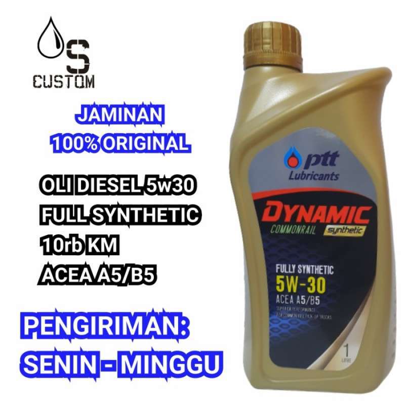 Promo Oli Diesel Ptt Lubricants 5w30 Dynamic Super Commonrail Acea A5 ...