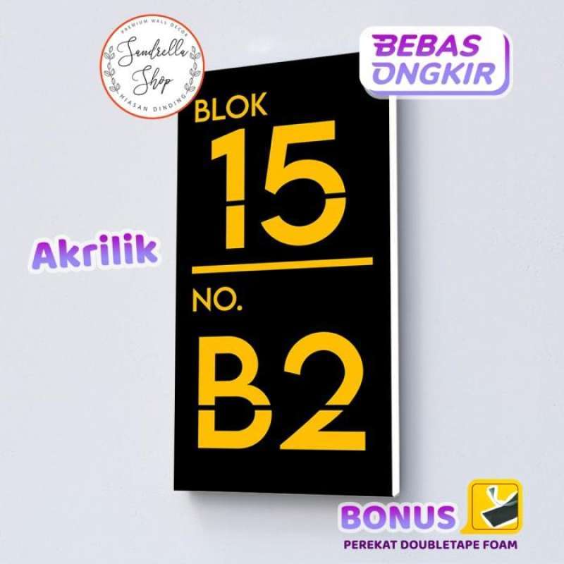 Jual Custom Nomor Rumah Akrilik Alamat Nomer Kos Nomor Hotel Acrylic ...