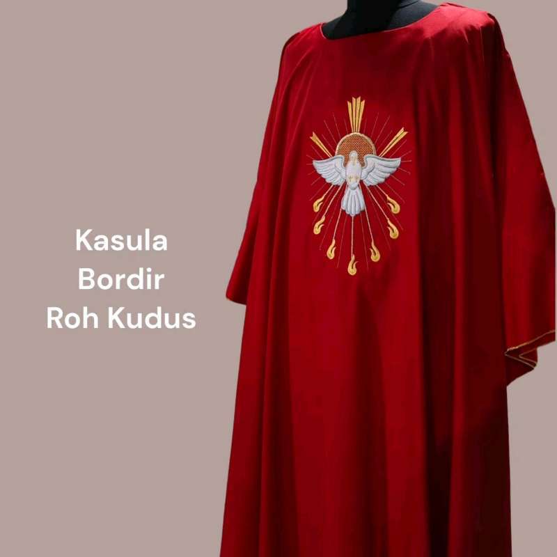 Jual Kasula Imam Romo Katolik/kasula Warna Merah Di Seller Toko Katolik ...