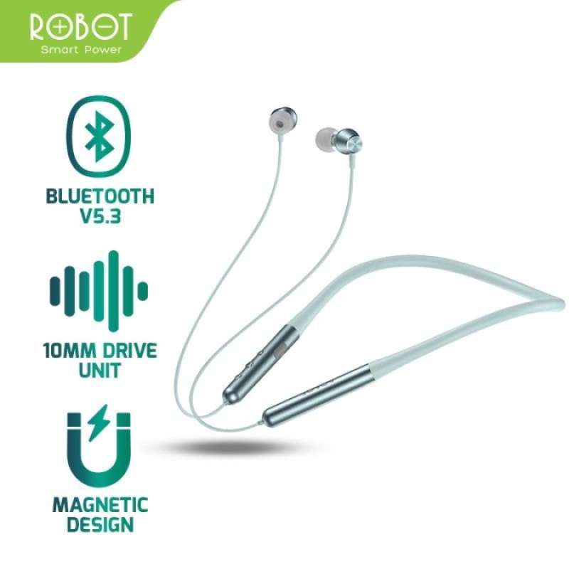 Promo Headset Bluetooth Robot Spirit N20 Ultra Bass Neckband Sport ...