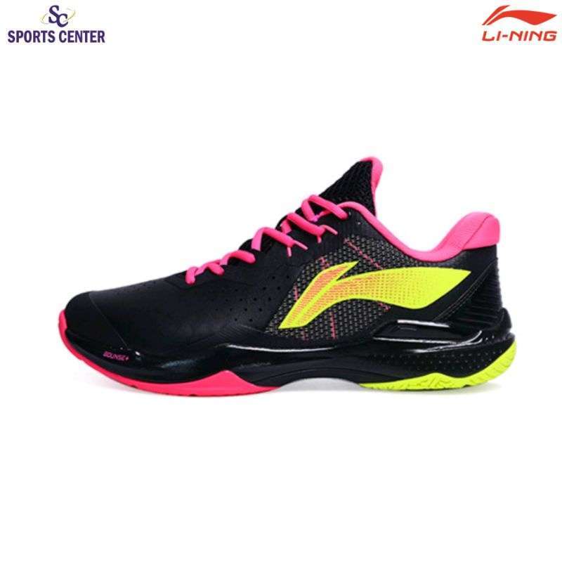 Jual New Sepatu Badminton Lining Thunder Bolt Lie Ting Ayar037 Black Di ...
