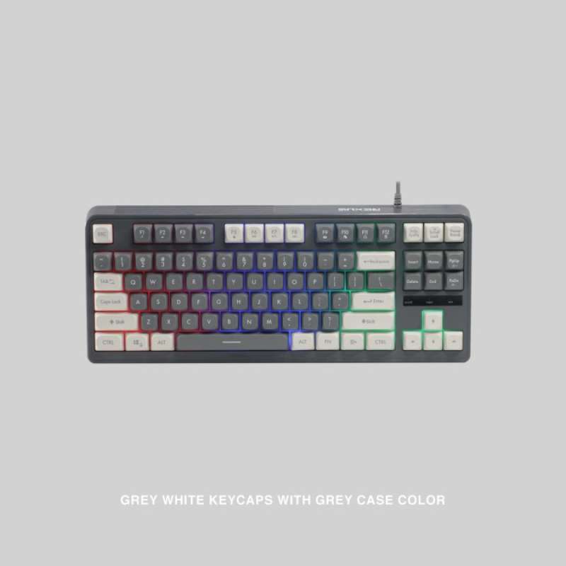 Jual Rexus K87m / K87-m Tkl Wired Membrane Gaming Keyboard Two Tone ...