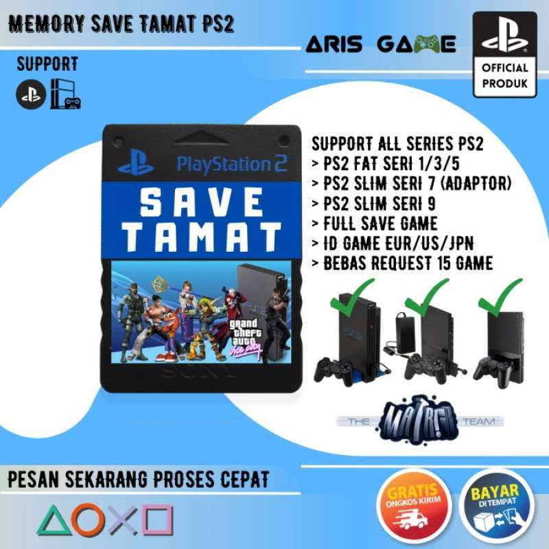 Jual Memory Memori Card Ps2 Mmc Ps 2 Save Tamat Full Game Request Di Seller Velvet Store ...