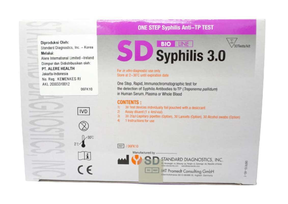 Promo Tes Sifilis Sd Bioline Abbott Syphilis 3.0 Test Rapid - 30 Test ...