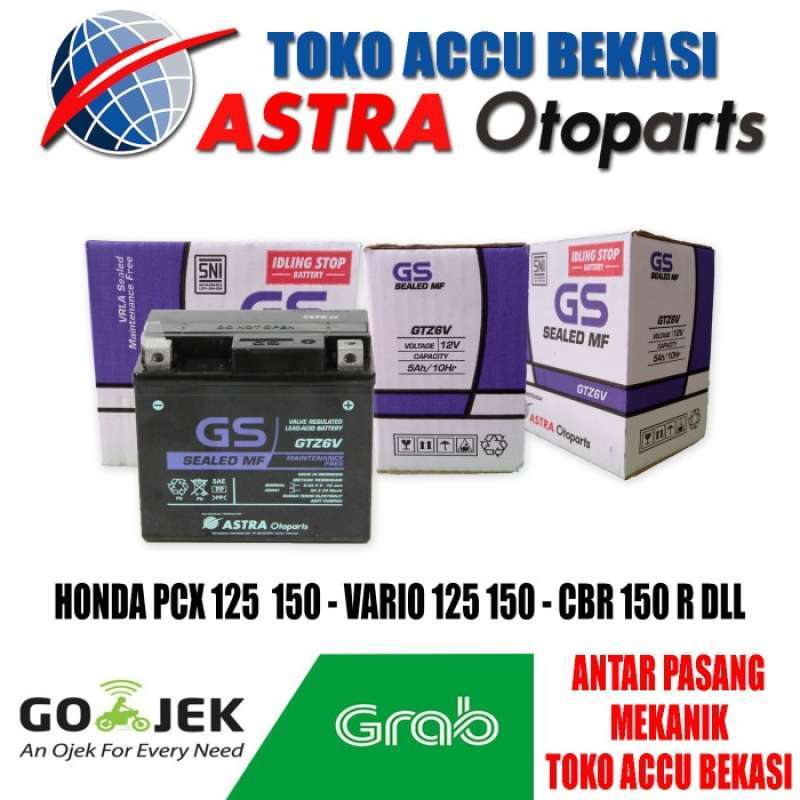 Promo Aki Motor Honda Vario 125 - 150 Cbr 150 Pcx 125 - 150 Gs Astra Gtz6v Diskon 33% Di Seller ...