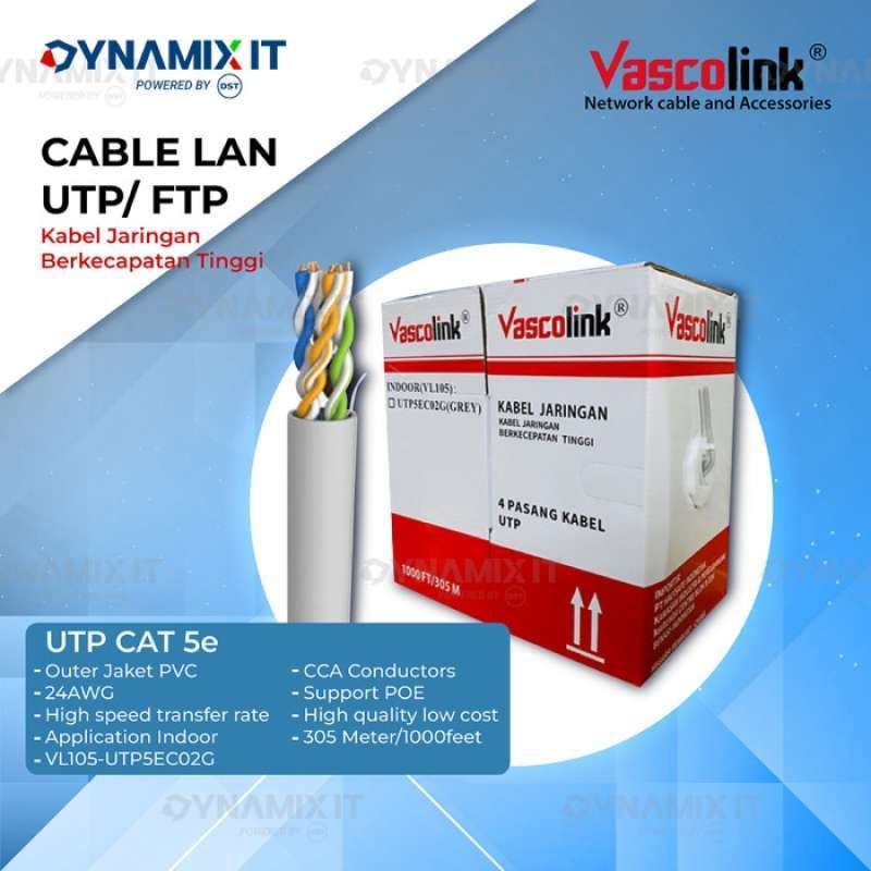 Jual Kabel Vascolink Utp Cat.5 Cca 305m Di Seller Velvet Store - Cengkareng Timur, Kota Jakarta ...
