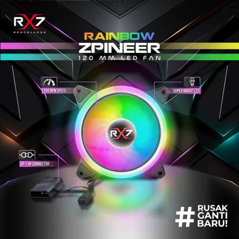 Promo Fan Rgb Rx7 12cm / Fan Chasing Rgb / Fan Casing Rgb / Fan Lampu ...