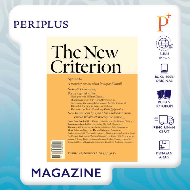 Jual Majalah Import - The New Criterion Us Edisi Terbaru - 45383 Di ...
