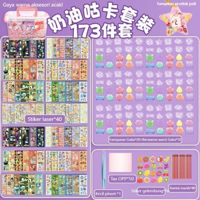 Jual Guka Cream Diy 3 Layer Box Guka Goo Card Set 1400pcs Cute Cartoon ...