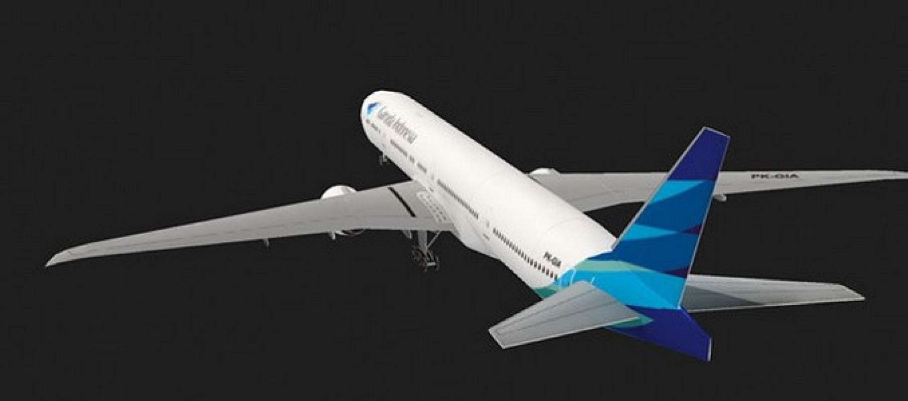 Jual Diy Miniatur Papercraft Pesawat Boeing 777-300er Garuda Di Seller ...