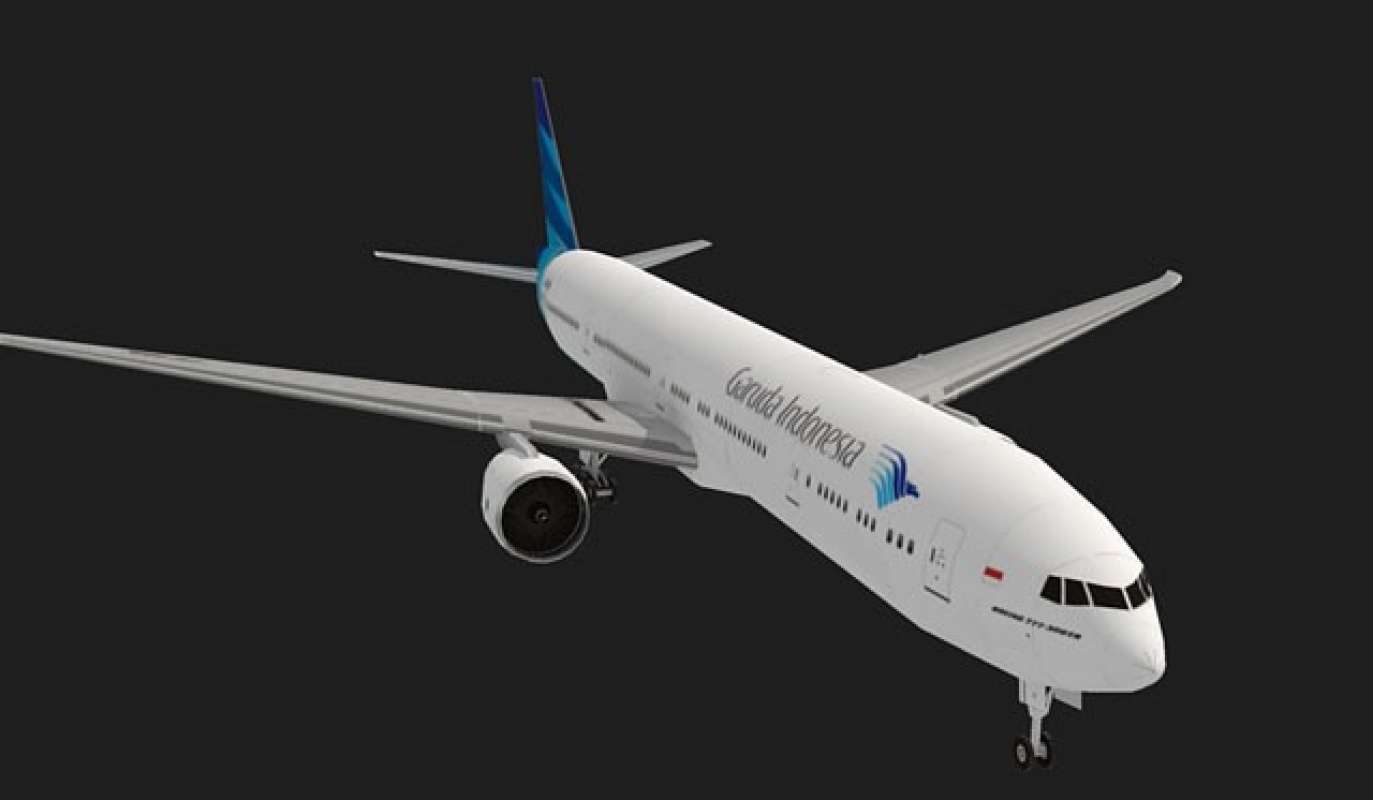 Jual Diy Miniatur Papercraft Pesawat Boeing 777-300er Garuda Di Seller ...