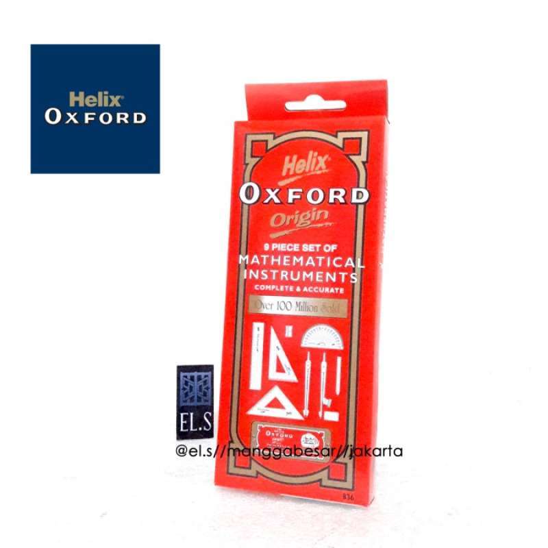 Jual Helix Oxford Mathematical Instrument Set / Jangka Penggaris Set Di ...