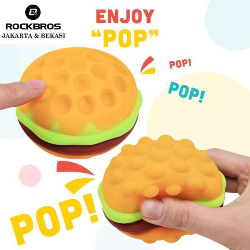 Jual Squishy Hamburger 3d Pop It Burger Ball Bola Fidget Toys Mainan Anak Di Seller Sunshop ...