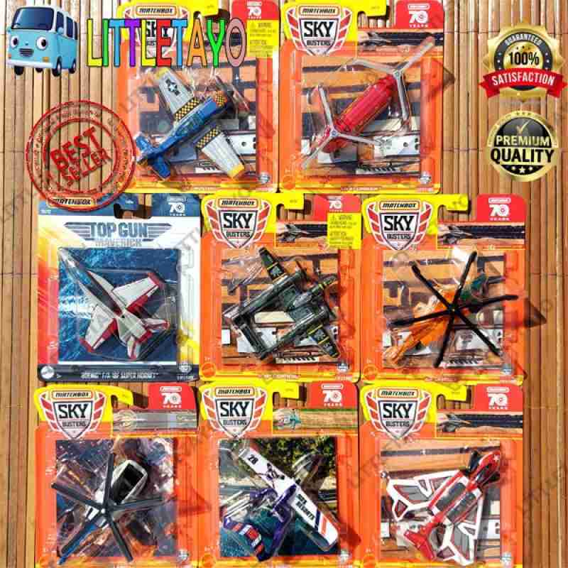 Jual Matchbox Sky Busters Top Gun Maverick Pesawat Terbang Helicopter ...