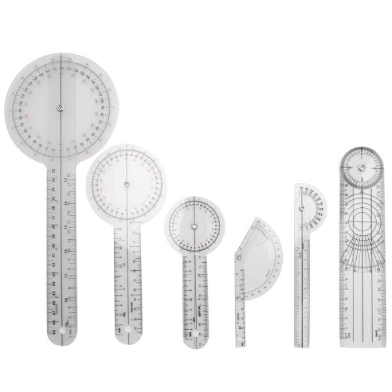 Jual Goniometer Medis Plastik Busur Derajat Sudut Penggaris 6 Pcs ...