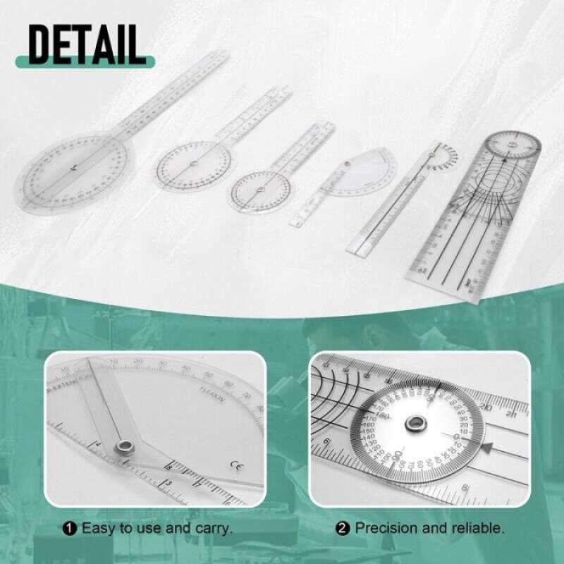 Jual Goniometer Medis Plastik Busur Derajat Sudut Penggaris 6 Pcs ...