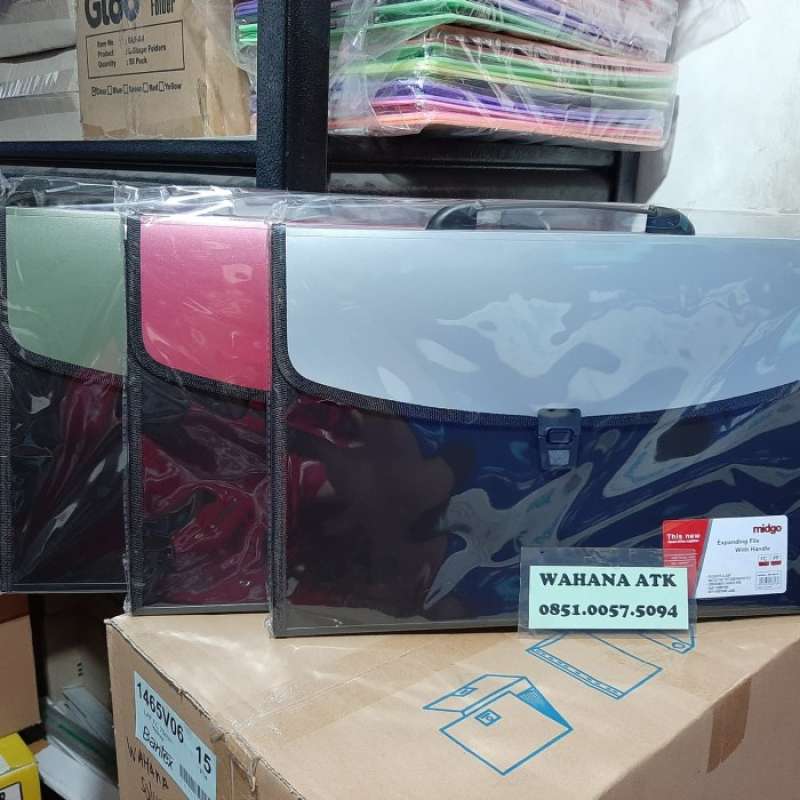 Jual Expanding File Folio / Map Harmonika Jepret - Putih-pink Di Seller ...