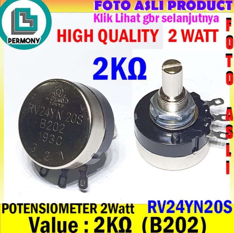 Jual Potensio Rv24yn20s Potensiometer Rv24yn 20s 2watt 2 Watt - 10k Di ...