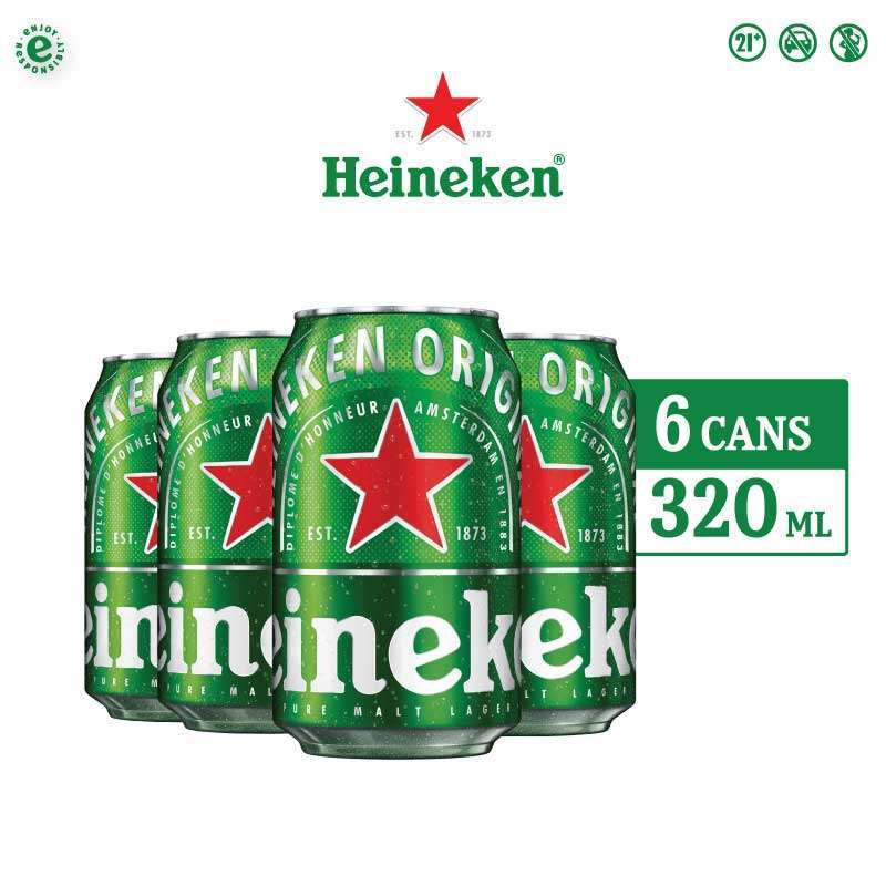 Jual Heineken Beer 320ml Can 6 Pack Di Seller Drink Corner Official ...