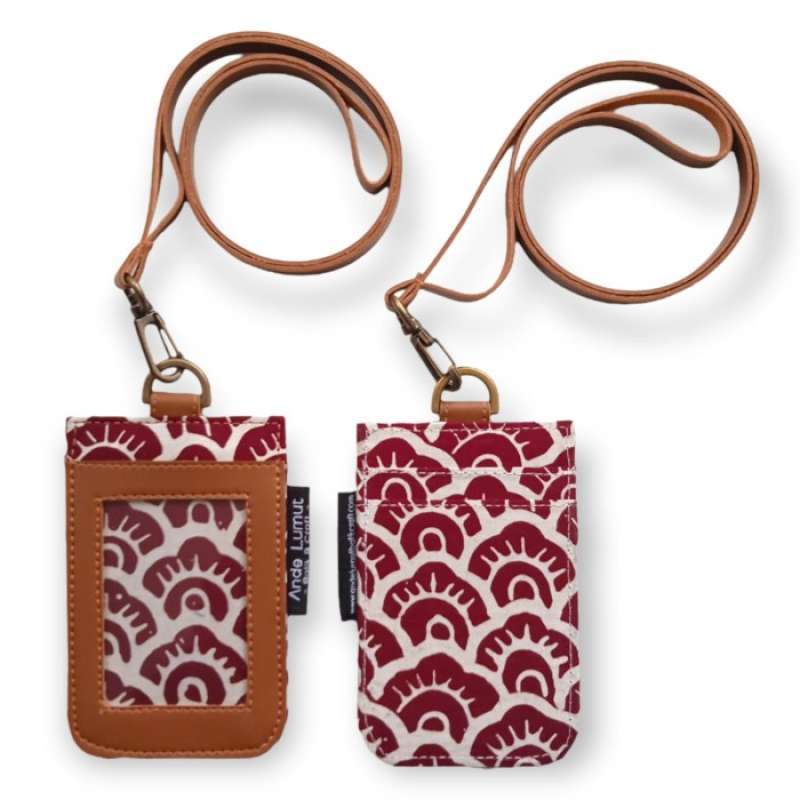 Jual Lanyard Id Card Holder Gantungan Name Tag Batik Perempuan Laki ...