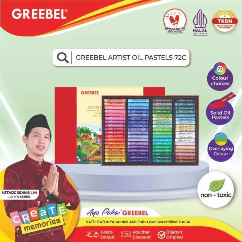 Jual Greebel Artist Oil Pastel Crayon 72c / Crayon Greebel 72 Warna Di ...